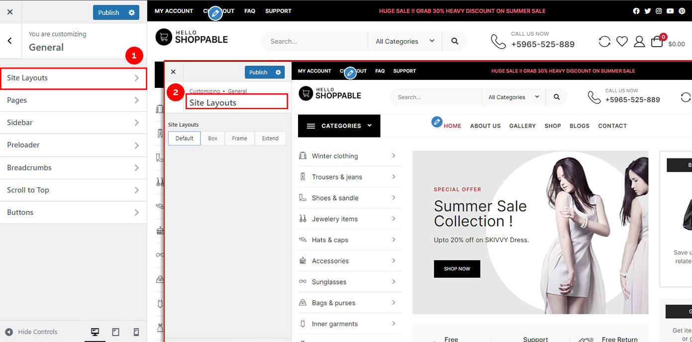 How To Setup Site Layouts – Bosa Themes